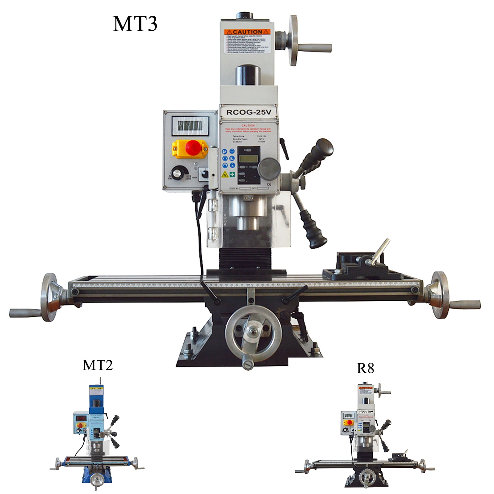 INTBUYING MT2/MT3/R8 Milling Drilling Machine Benchtop Mill Drill ...