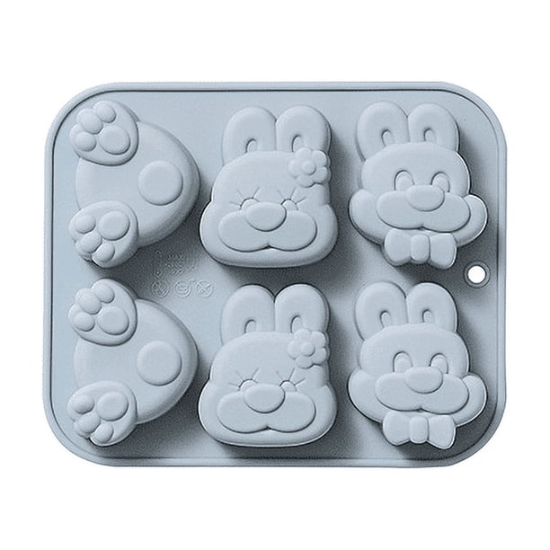 6 Cartoon Rabbit Shaped Baking Mould Pudding Chocolate Cake Mould ...