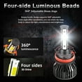 H7 H11 LED Headlight Bulbs for Ford Escape 2005 2006 2007 High&Low Beam 4pcs - Walmart.com