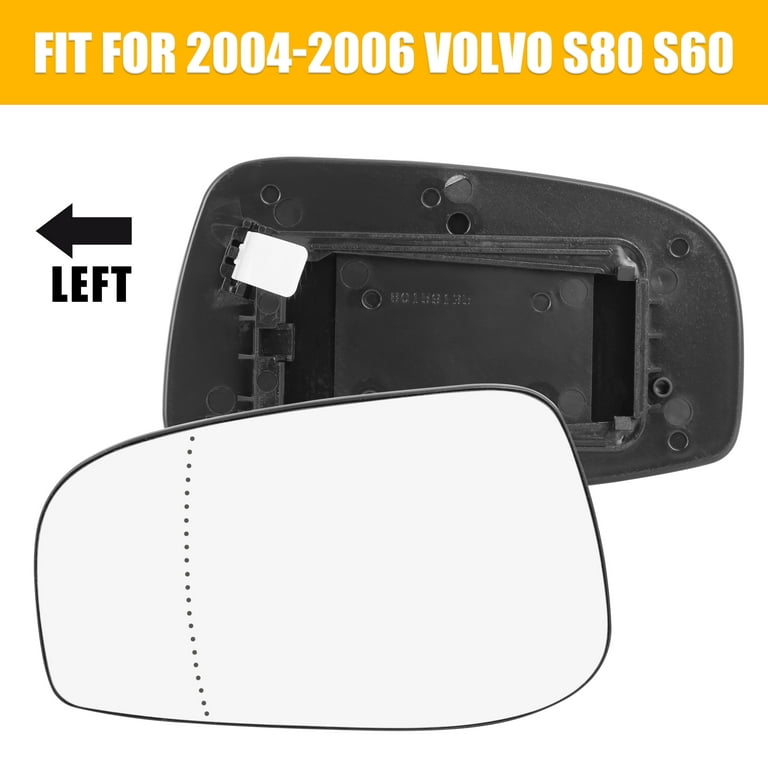 Car Aspherical Mirror Glass Heated with Backing Plate Driver Side for VOLVO S60 Walmart