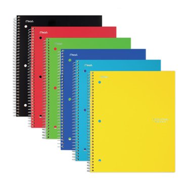Five Star Wirebound Notebook, 1 Subject, Wide Ruled, 10 1/2" x 8 ...