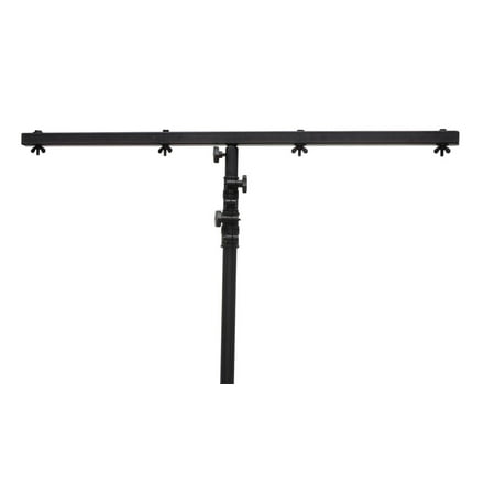 American DJ 9 Ft Black Lighting Tripod T-Bar Light Stand w/ Cross Bar ...