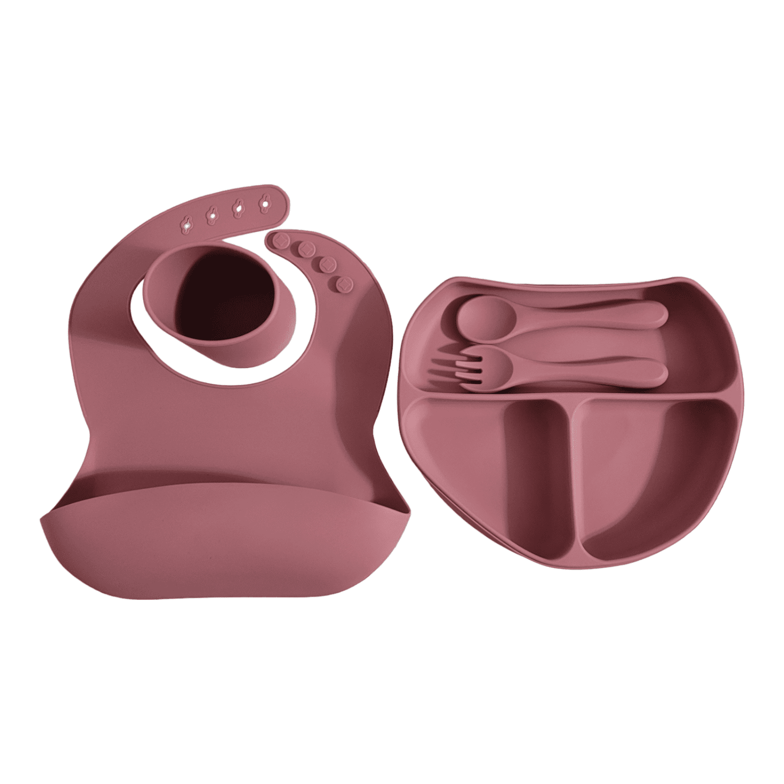Silicone Baby Feeding Set - Pink - Walmart.com