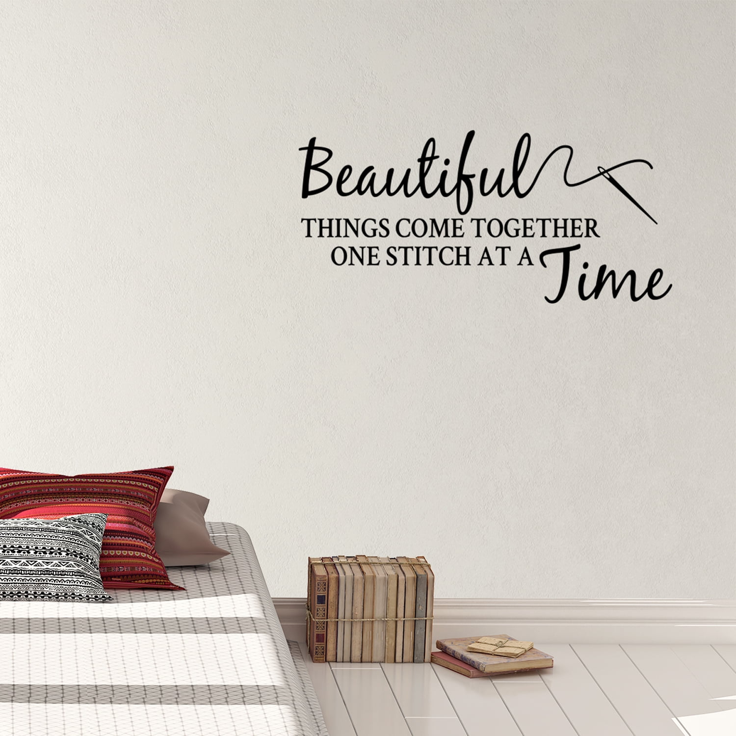 Empresal Beautiful Things Come Together One Stitch at a Time Wall Decal ...