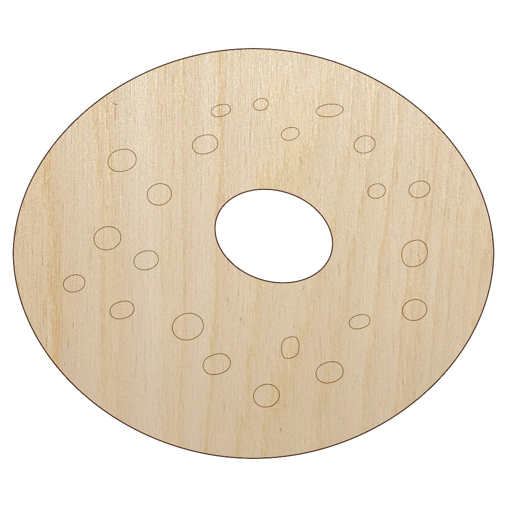 Everything Bagel Wood Shape Unfinished Piece Cutout Craft Diy Projects