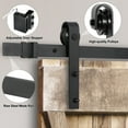 HomGarden 6.6FT Single Sliding Barn Door, Steel Hardware Kit Included ...