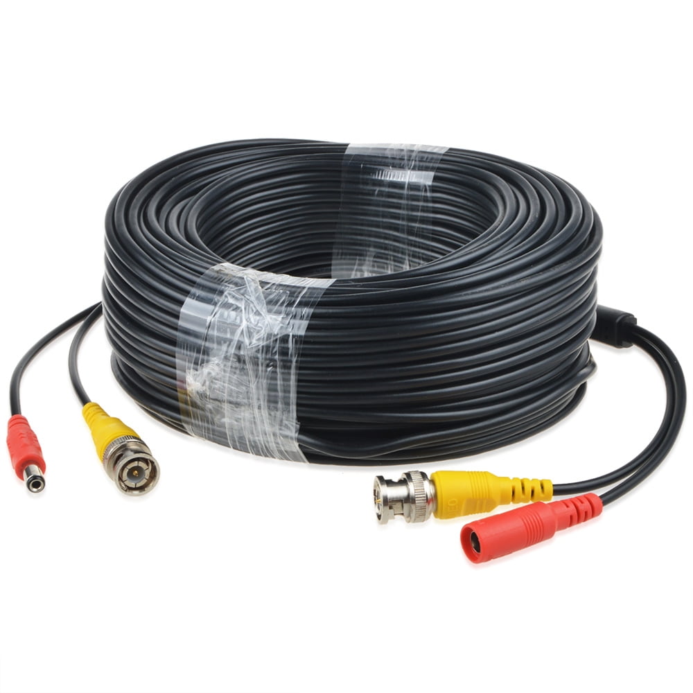 KONKIN BOO 150ft Black BNC Video Power Siamese Cable replacement for ...