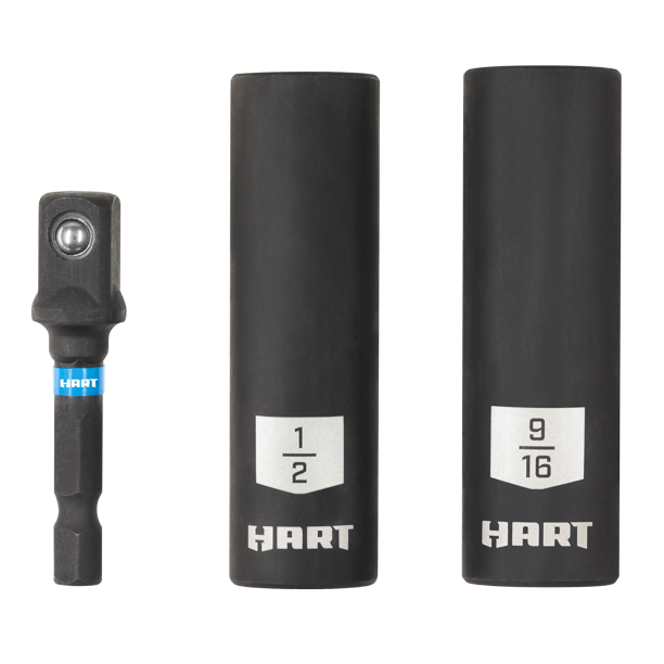 HART 3-Piece Deep Well Impact Socket Set - Walmart.com