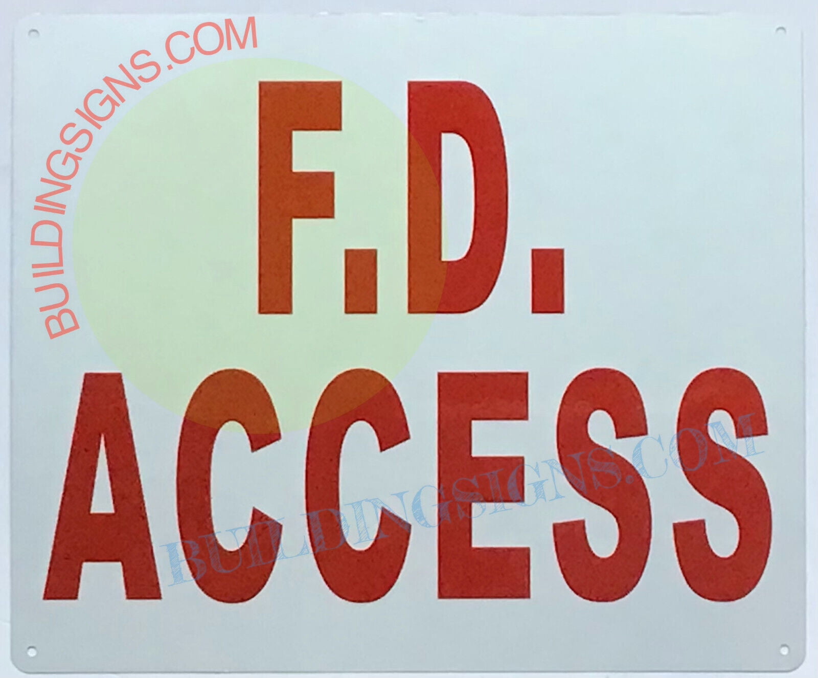 FD ACCESS SIGN(10x12,WHITE,ALUMINUM) -ref19722 - Walmart.com