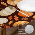 Fall Thanksgiving Round Tablecloth, Fitted Table Cover with Elastic for ...