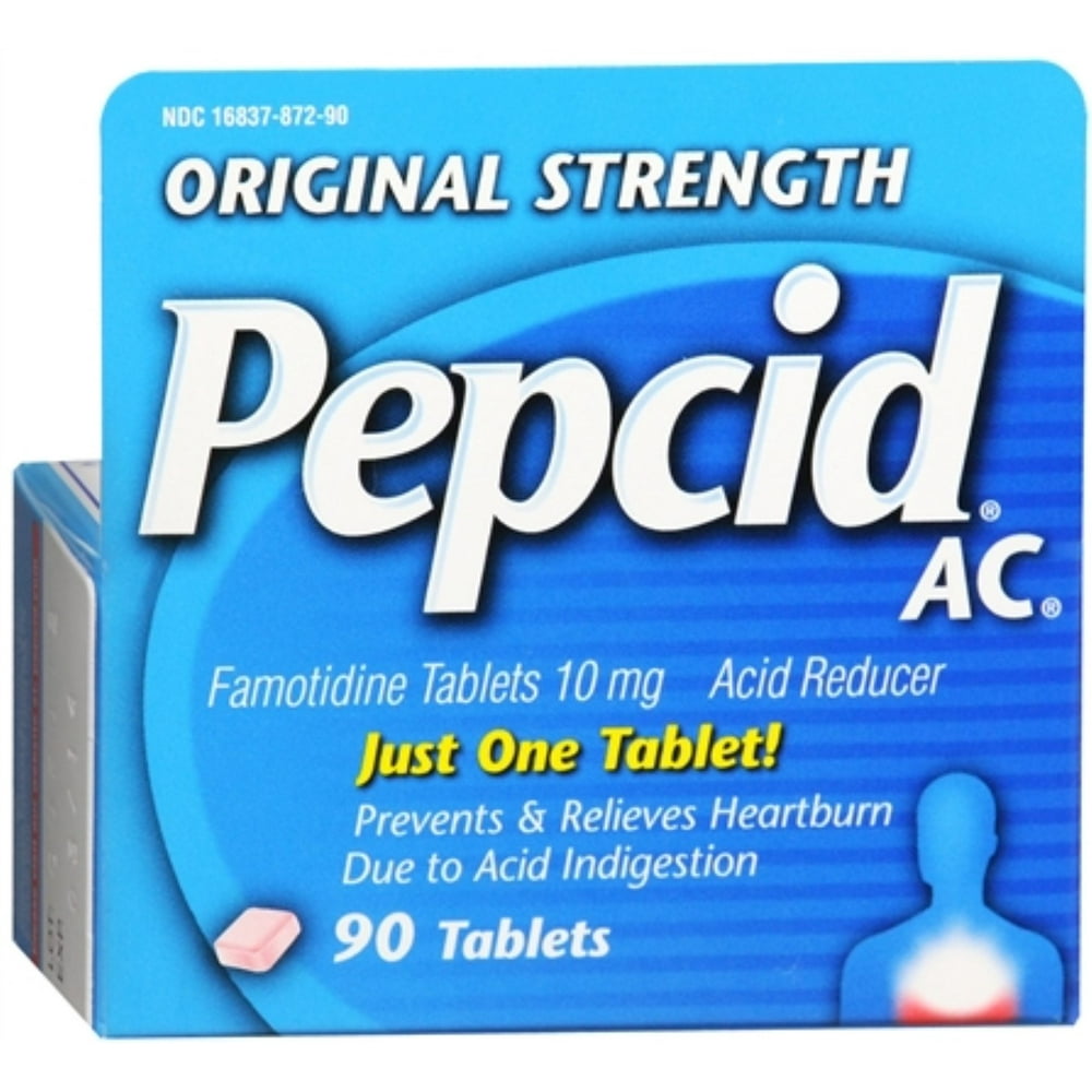 Pepcid AC Tablets Original Strength 90 Tablets (Pack of 3) - Walmart ...