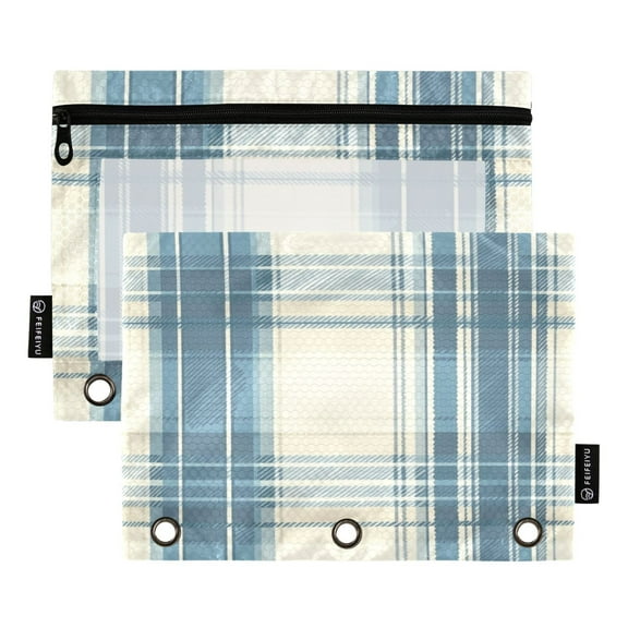 2 Pack Flip Folders with Clear PVC Window Binder Pouches 3-Ring Binder ...