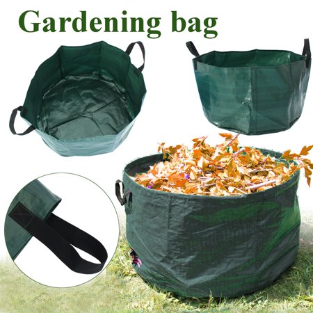 Green Reusable Gardening Leaf Bag Holder 8.5 Cubic Foot For Yard Lawn ...