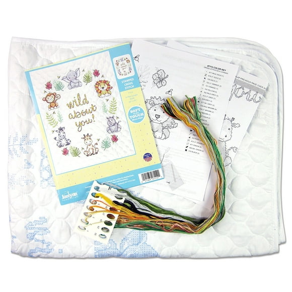 Stamped Embroidery Baby Quilt Kit