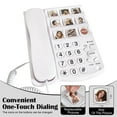Large Number Big Button Phone, Amplified Photo Memory Landline for ...
