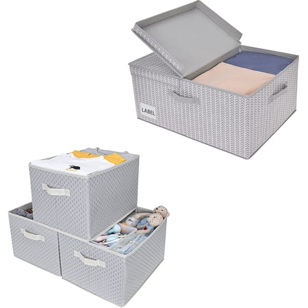 Compuye SAYS Bundle of 3-Pack Storage Bins for Organizing & 1-Pack ...