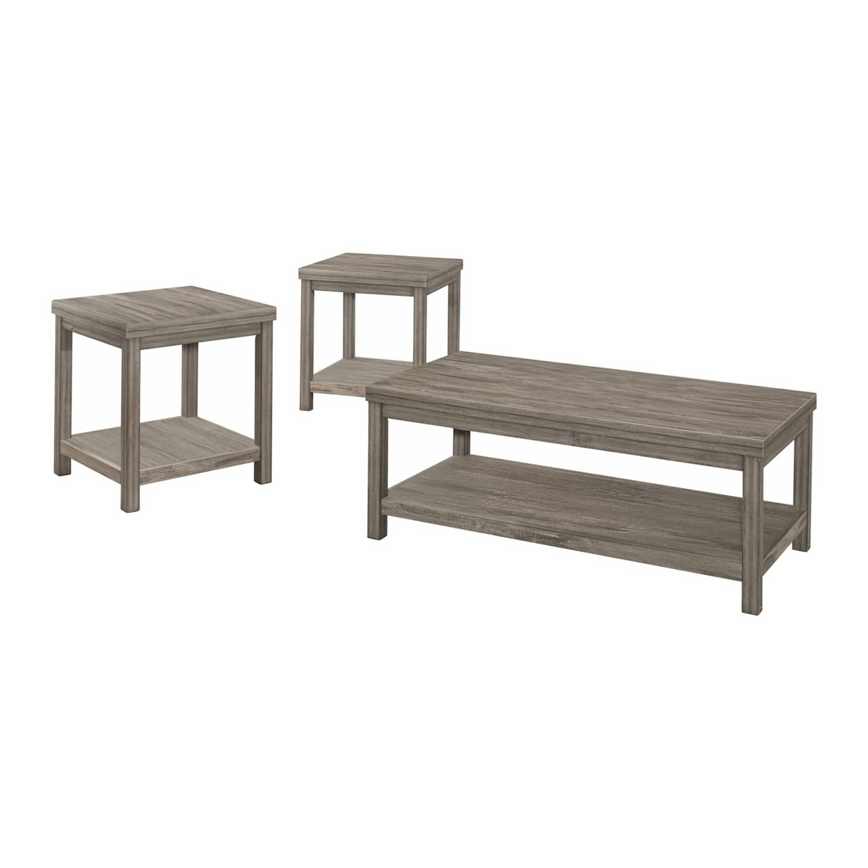 Loudon 24 in. Weathered Gray Rectangular and Square Wood Coffee Table ...
