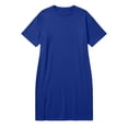 Nmnitkp Plus Size Women's T-Shirt Dress, Round Neck Short Sleeve Loose ...