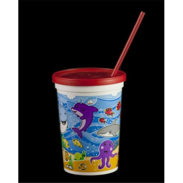 Airlite Plastics Co. 34360B Fun Kids Cup - Ocean Friends - Walmart.com
