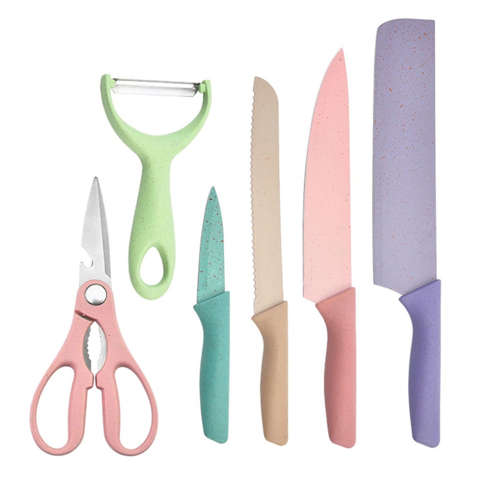 Colorful Knife Set with PP Handle High Sharpnesse Kitchen Knife Cutlery ...