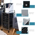 Costway, 6 Drawer Rolling Storage Cart, 13.5x17x30 inches, Black ...