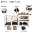Gowoodhut Large Bunny Hutch, Indoor Rabbit Cage Kit, Wooden, Removable ...