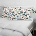 Cartoon Construction Vehicle Throw Pillow Cover 20 x 26 Inch Decorative ...