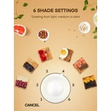 FOHERE 2 Slice Toaster, 700W, 6 Bread Shade Settings, Removable Crumb ...