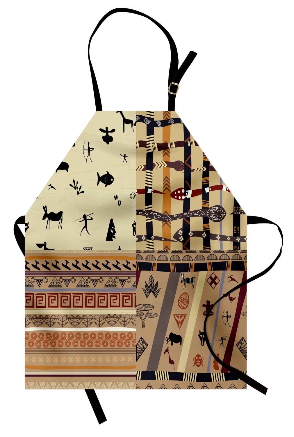 Primitive Apron Hunting Animals in Wilderness Elephant Zebra Fish Snake ...