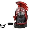 Large Dungeons Dragons Red Fire Dragon Guarding Castle Plasma Ball Lamp ...