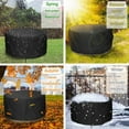 Samhe 48-Inch Weatherproof Cover for 40-50 inch Round Firepit, UV ...