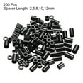 Uxcell Round Spacer Washer Set, 200 Pack Nylon 2,5,8,10,12mm Length for ...
