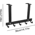 Adjustable Over Door Hooks for Towel Coat Rack Bathroom Dormblack-B 5 ...
