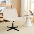 NiamVelo Criss Cross Chair, Armless Office Chair, Adjustable Wide Desk ...