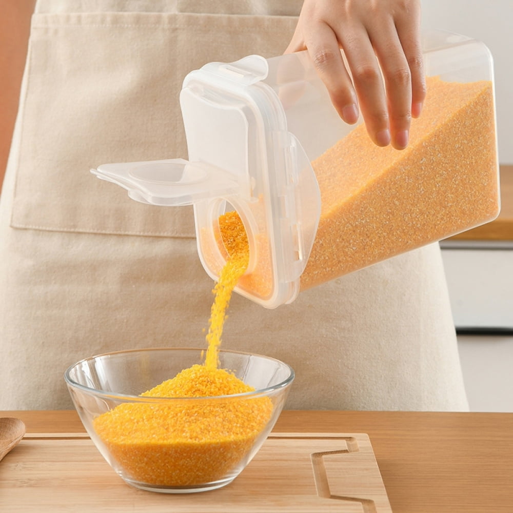 2.6L Plastic Transparent Tank,Rice Storage Barrel,Household Food ...