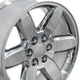 20x8.5 Wheels and Tires fit GMC Chevy Trucks & SUVs - Yukon Style Chrome Rims w/Bridgestone ...