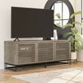 Alphason Studio 68" Media Console with Beveled Steel Base for TVs up to ...