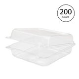Karat 9x9" 1 Compartment Plastic Hinged Food Storage Containers, 200 ...