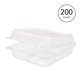 Karat 9x9" 1 Compartment Plastic Hinged Food Storage Containers, 200 ...