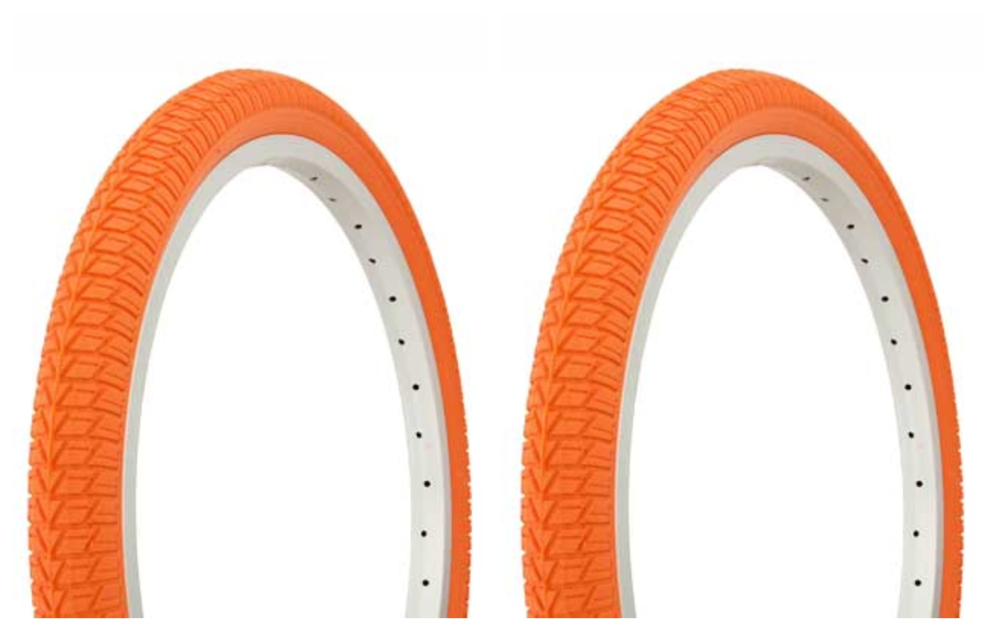 Tire set. 2 Tires. Two Tires Duro 20" x 1.75" Orange/Orange Side Wall ...
