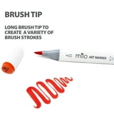 Milo Professional Dual Tip Art Markers | Bright, Bold, Colorful | Brush ...