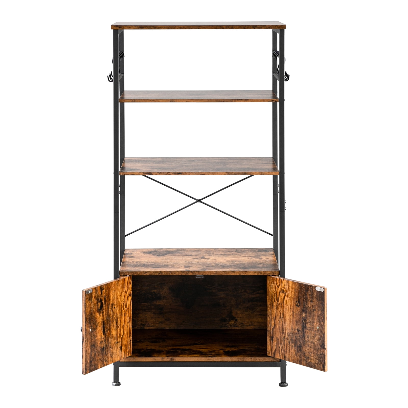 Multi-function Storage Cabinet 5-Layer MDF With Cabinets Industrial ...