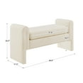 Free Shipping! Weston Home Modica Modern Ivory Boucle Bench, Large ...