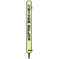 Scuba Diving 4ft Neon Yellow Surface Marker Signal Tube w/ Plastic Clip ...