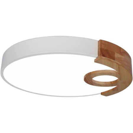 Ceiling Lights Dimmable Modern Wood Flush Mount Ceiling Light, Light ...