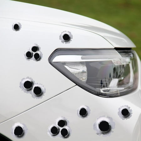 Mymisisa Car Stickers 3D Bullet Hole Auto Motorcycle Scratch Realistic ...