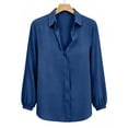 APEXFWDT Button Down Dress Shirt for Women Long Sleeve Business Blouses ...