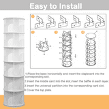 IAJXWI Spinning Wooden Book Stand, Eco-friendly 360° Rotating Bookshelf ...