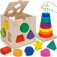 Screw Block Toy- Kids Wooden Manipulative with Screws and Screwdriver ...