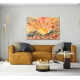 Boho Sun Canvas Wall art Mid-Century Modern Abstract Bohemian Sunset in ...